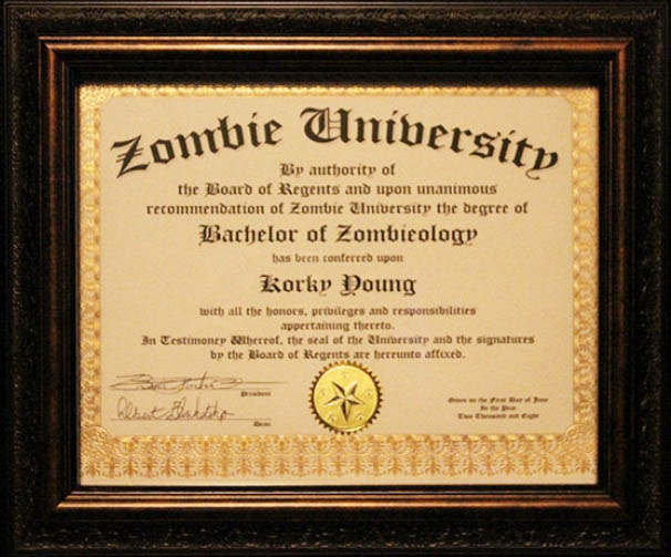 ZombieUniversity.com – "Tuition will cost you an arm and a leg, but ...